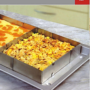 PRMAL Stainless Steel Adjustable Telescopic Rectangular Mousse Circle Cake Mold Baking Tool