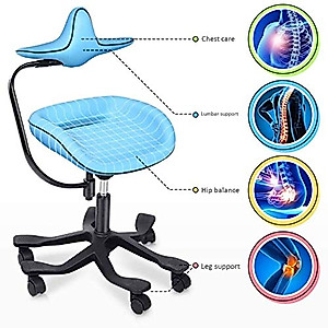 Belgium ZXFDXDP Ergonomic Chair, Adjustable Stool for Home and Office Improve Your Posture with an Angled Seat Thick Comfortable Cushions (Color : Black-JoJo's Bizarre Adventure1)