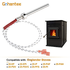 gohantee PU-CHA Igniter Compatible with Englander Pellet Stove Igniter, England Stove Works Igniter 300W 4.75"