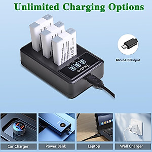 Tectra Dual NB-13L Battery & LED 3-Slot Charger for Canon Powershot G7 X, G5 X, G9 X, SX620 & SX720