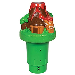 GAME 12429-BB Solar Light-Up Volcano Pool 3-inch Tablet Chlorine Dispenser LED Light Sensor, New Version