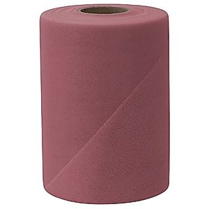 Falk Fabrics Tulle Spool, 6-Inch by 100-Yard, Dusty Rose