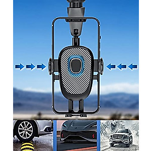 HIYITKS Car Phone Holder Multifunctional 360° Rearview Mirror Phone Mount【2022 New Version】 Universal Cell Phone Stand Phone and GPS Holder Adjustable Cell Phone Cradles Car Mirror iPhone Mount