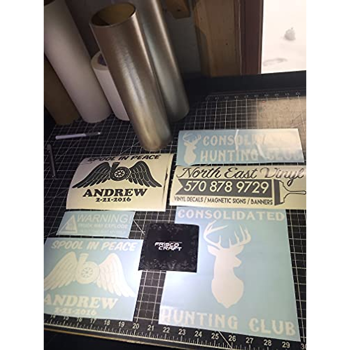 Frisco Craft C-370 Transfer Tape for Vinyl 12" x 100 Feet Clear Lay Flat | Application Tape Perfect for Self Adhesive Vinyl for Signs Stickers Decals Walls Doors Windows