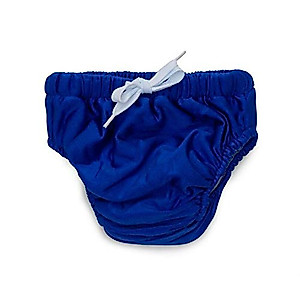 KaWaii Baby Swim Cloth Diaper, Reusable Unisex Toddler Swimming Pants, Lightweight, Baby Boy & Girl Gifts Blue & Green, Pack of 2 (32-40 lbs/2-3T)