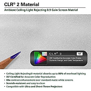Elite Screens Aeon CLR2 Series, 16:9, Edge Free Ceiling and Ambient Light Rejecting Fixed Frame Projector Screen for Ultra-Short Throw Projectors Fixed Frame (103" Diagonal, 16:9)