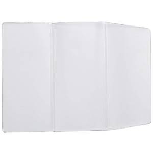 Set of 5 Heavy Duty Vinyl Checkbook Protector/Divider Trifold Wallet Inserts Made in USA