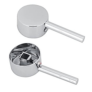 Faucet Lever Handle, 45mm Valve Core Zinc Alloy Chrome Plated Hot and Cold Single Faucet Handle Replacement for Kitchen Bathroom Toilet Use