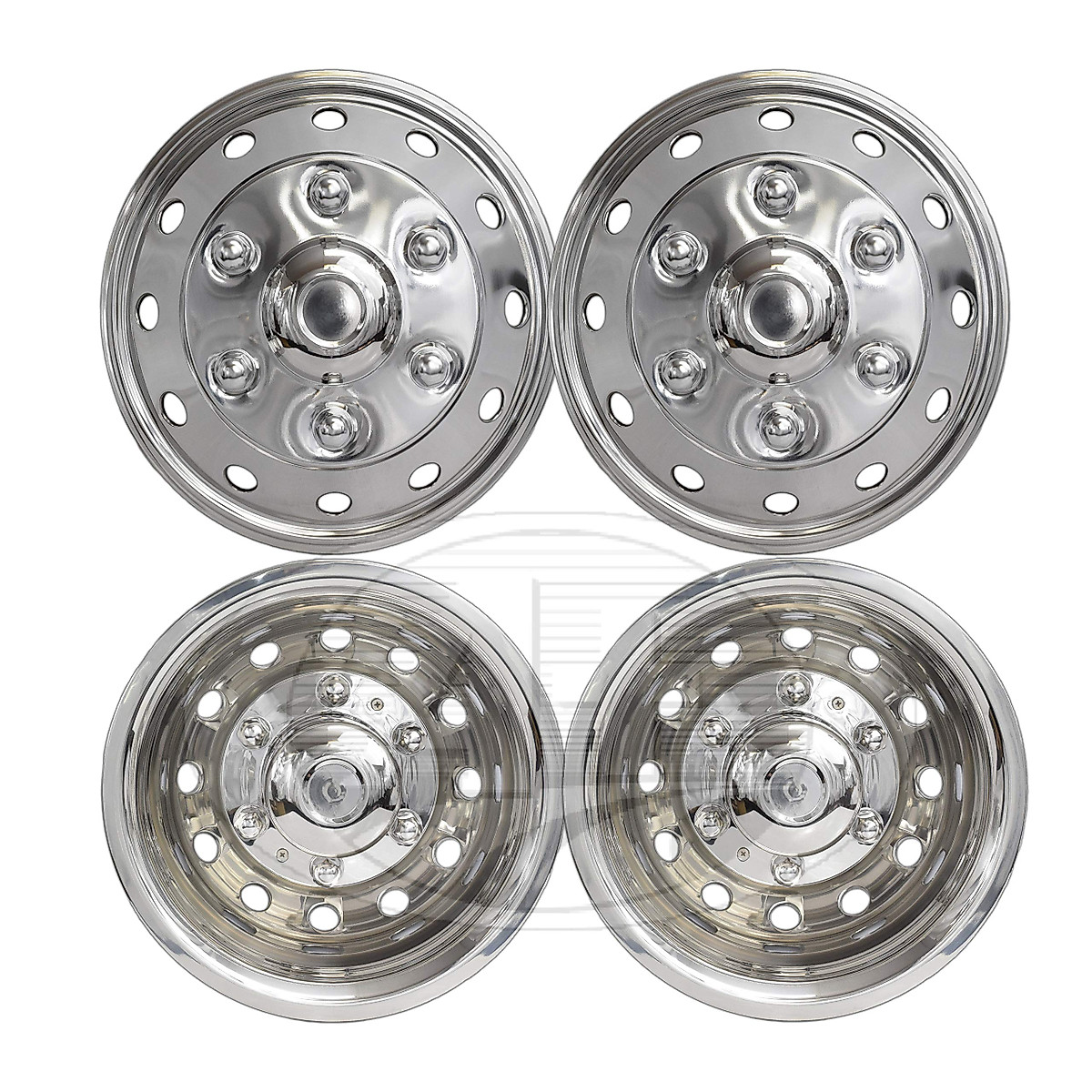 A+ 16” Stainless Steel Front Wheel Simulator for Ford Transit 2015~up – Set of 4