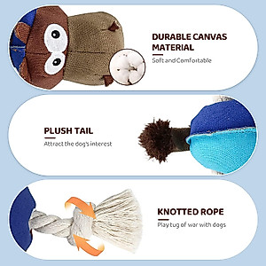 IOKHEIRA Dog Plush Toy for Large Aggressive Chewers,Indestructible Dog Squeaky Toys,Stuffed Animals Toys with Cotton Material and Crinkle Paper,Durable Chewing Toys (Azure, Cattle)