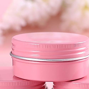FALOME 12Pcs Aluminum Tin Jar Refillable Containers Cosmetic Small Tin Round Tin Container Bottle for Candle Lip Balm 50ml