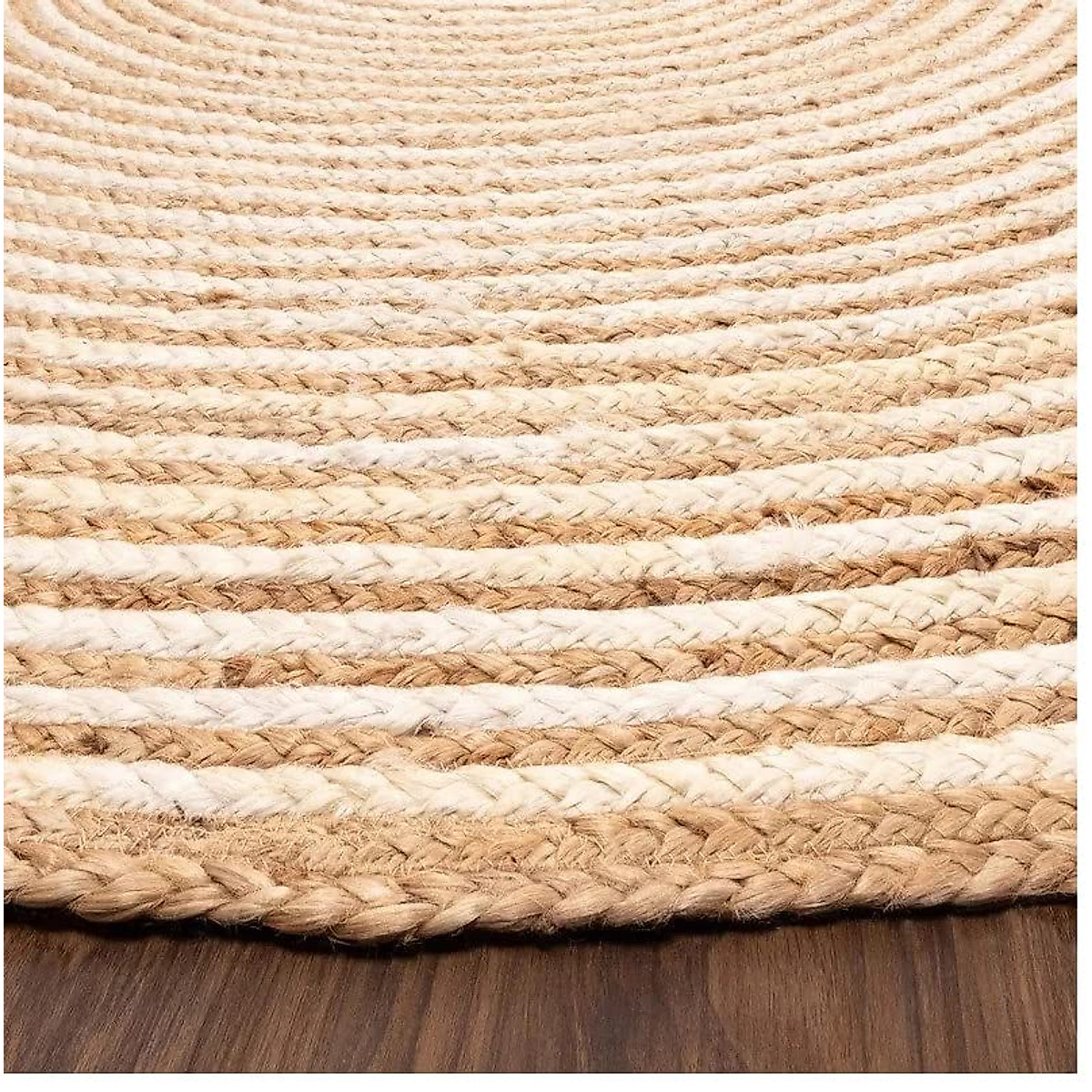 Natural Handwoven Jute Round Rug Décor Area Rug Bohemian Rug Rustic Hipster Jute Rug Hemp Rug by Rugs hut (Beige, 7 x 7 Feet)