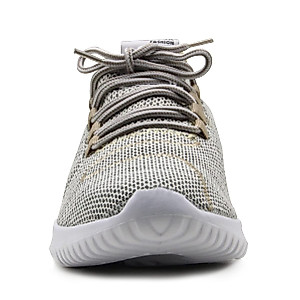 CAMVAVSR Men's Athletic Shoes Fashion Lightweight Breathable Mesh Soft Sole Easy Wear Running Sneakers for Men Gold Size 10 Barefoot Cross Shoes Bike Bicycle Shoe Flat Shoes