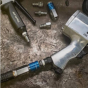 Tru-Flate 13-907 1/4" HI FLO Design x 1/4" NPT Aluminum Plug/Coupler Set