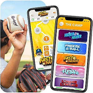 Playfinity Backyard League Gaming Baseball for Kids | Real Baseball with Sensors and App | Play, Train, Analyze and Connect with Others. Measures Throw Power, Glove Movement and More!