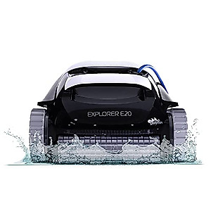 Dolphin Explorer E20 Robotic Pool Vacuum Cleaner — Powerful Wall Climbing Capability for an Ultimate Clean — Powerful Active Scrubbing Brush — Ideal for All Pool Types up to 33 FT in Length