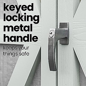 Handy Home Products Braymore 10x18 Do-It-Yourself Wooden Storage Shed with Floor