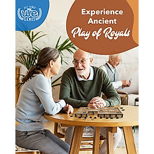 WE Games Royal Game of UR, Ancient Strategy Board Games for Adults, Solid Wood and Beautifully Designed Board with Storage Drawers, Travel Games for Adults, Table Games for 2