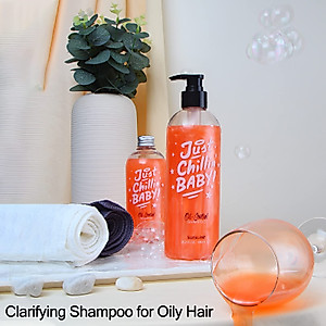 Suisuaie Hair Shampoo for Greasy Hair, Oily Scalp, Clarifying Shampoo for Build Up , Silicone Free ,16.20 Fl Oz