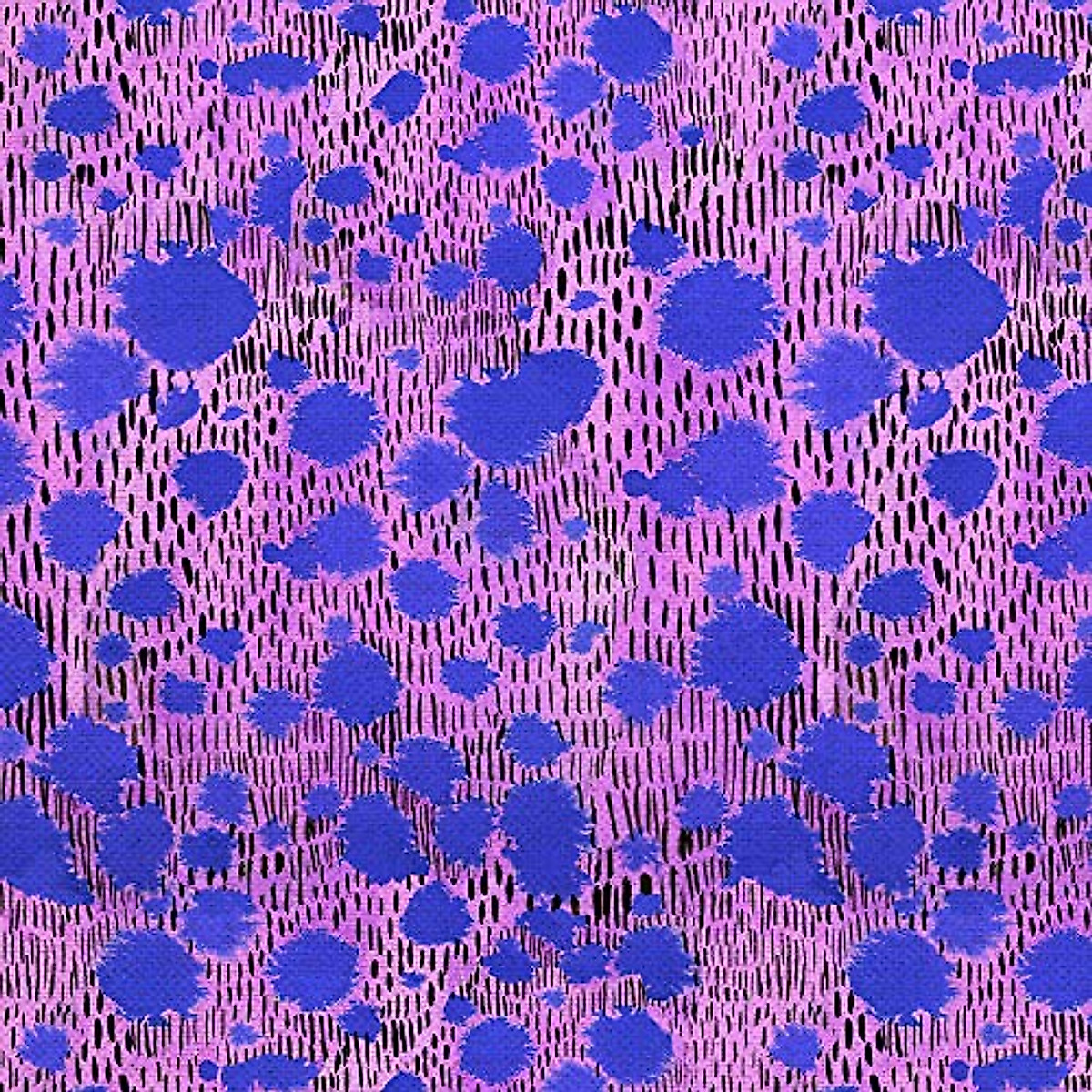 PBS Fabrics Lush and Wild by Katie Kortman, Organic Canvas 2 Yards, Freckled Wood, Blue Cut