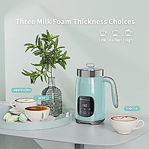Maestri House Milk Frother, Variable Temp and Froth Thickness Milk Frother and Steamer, 14.1OZ/400ML Smart Touch Control Foam Maker, Memory Function for Latte, Warm Milk, Hot Chocolate