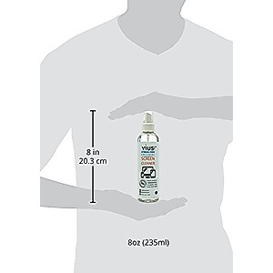 Vius Screen Cleaner Premium Screen Cleaner Spray for LCD LED TVs, Laptops, Tablets, Monitors, Phones, and Other Electronic Screens - Gently Cleans Fingerprints, Dust, Oil (8oz)