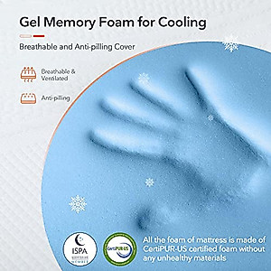 Sweetnight Twin Mattress, 10 Inch Gel Memory Foam Mattress in a Box for Cooling Sleep, Flippable Mattress with Two Firmness Preference, Pressure Relieving, CertiPUR-US Certified
