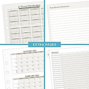 2022 Daily & Monthly Planner Refill by AT-A-GLANCE, 92010 Day-Timer, 5-1/2" x 8-1/2", Size 4, Two Page per Day (481-225A)