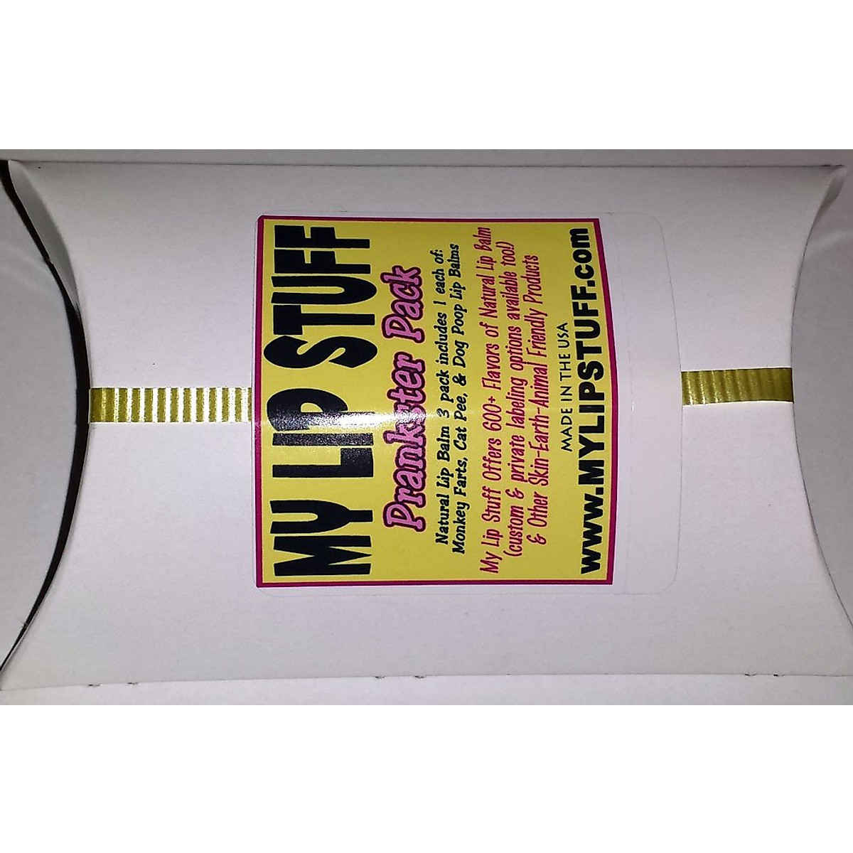 My Lip Stuff Prankster Pack (Monkey Farts, Dog Poop, cat Pee) Natural Lip Balm Set