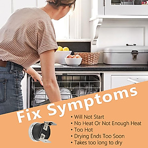 W10339563 Thermostat Replacement for Whirlpool Dishwashers W10195091 WPW10195091 PS11750035 Compatible with Multiple Models