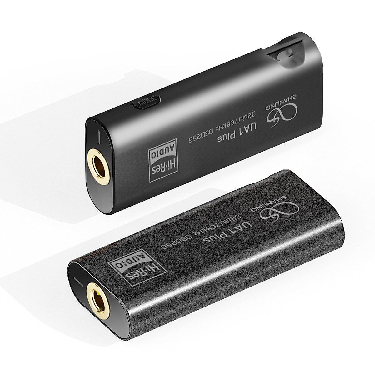 SHANLING UA1 Plus Headphone Amplifier, Portable USB DAC/AMP,Dual 43131 DAC,CT701 USB Receive Chip,Support Up to 768kHZ/32bit,DSD256,80mW@32Ω Output,Android app Control (Black)