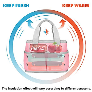 FITHOME Small Lunch Bag for Women & Men, Reusable Insulated Lunch Cooler Tote Bags, Leakproof Thermal Lunch Bag, Adult Durable Lunch Bag for Work