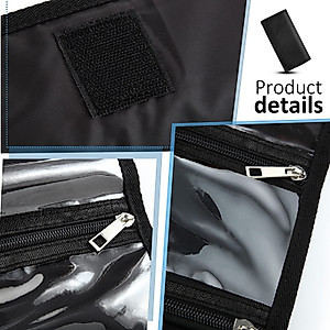 Money Wallet Organizer for Cash with 8 Zippered Slots Multipack Holder Pockets Small for Travel, Budgeting Cash, Storing Receipt (Black)