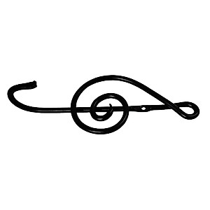 Purpledip Iron Door Wall Hook Hanger Music Note: for Clothes Keys Chimes Photos Decoration (12459B)
