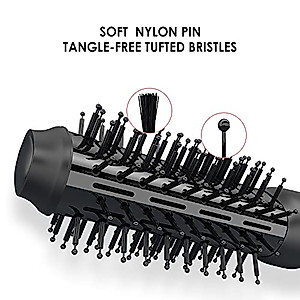 Ceramic Hot Air Brush Styler and Dryer One-Step Hair Dryer and Volumizer Lightweight 1000W Blow Dryer Brush Ionic 3 in 1 Curling Brush Hair Dryer