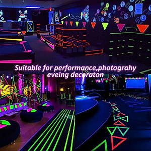SIKEDEPRO Neon Gaffer Cloth Tape,6 Colors Black Light Tape Sets,Fluorescent UV Blacklight Glow in The Dark Tape for UV Party (0.6 inch x 16.5 feet)