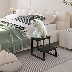 iTsst Step Stool for Adults Kids,Heavy Duty Sturdy Two Step Stool with 500LBS Capacity for Kichen Bathroom High beds, Wooden&Metal Frame, Non-Slip Rubber Pads