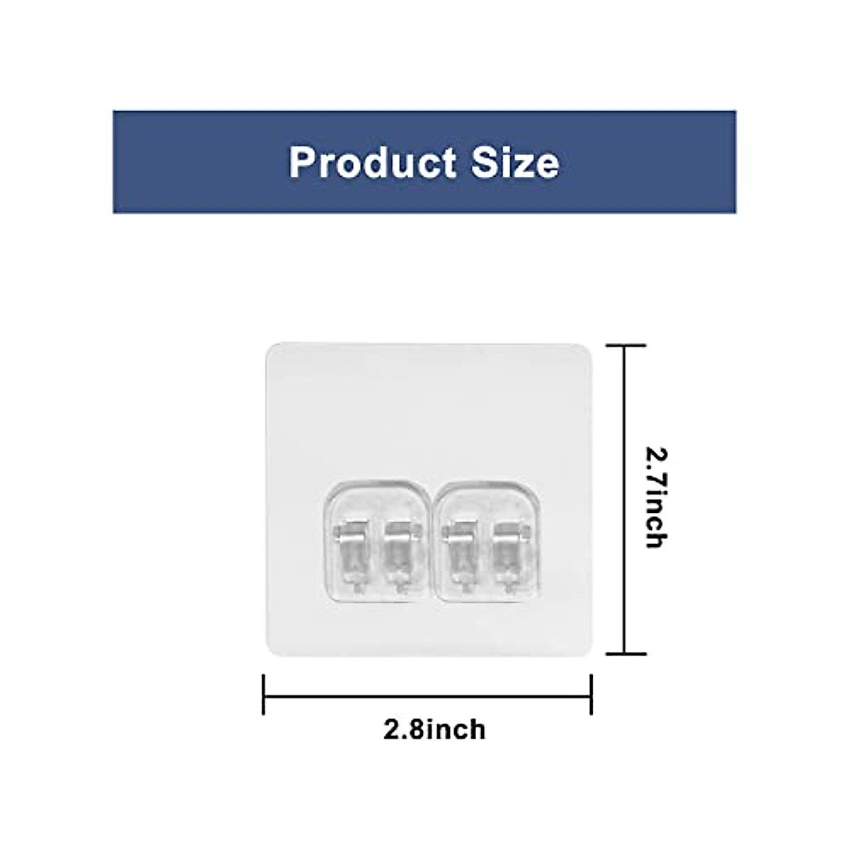 NORSCYRT Shower Caddy Adhesive Replacement Hook Stickers for No Drilling Shower Shelf Basket Corner Shower Organizer (2 PACK 2 HOOKS)