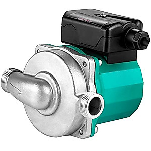VEVOR Hot Water Recirculating Pump, 93W 110V Water Circulator Pump, Automatic Start Circulating Pump NPT 3/4" w/Brass Fittings, Stainless Steel Head, 3 Speed Control for Electric Water Heater System