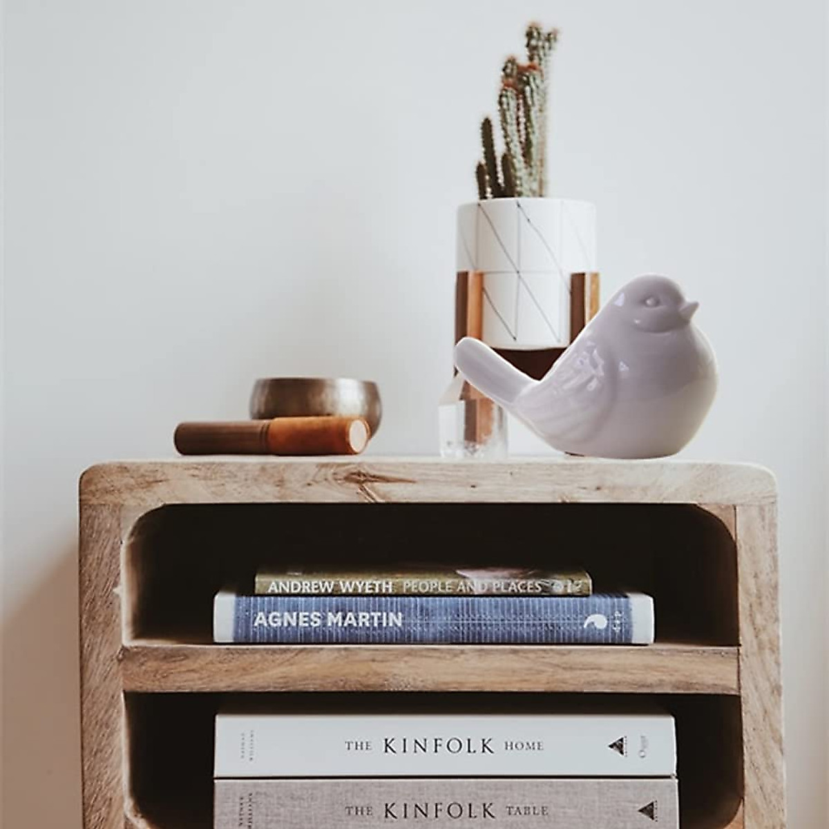 XIOU Ceramic Birds, Porcelain Bird Figurine Statue, Animals Figurines Ornaments, Mini Bird Home Decoration, Statues Decor for Garden Living Room Bedroom Office, Wedding Decor (White)