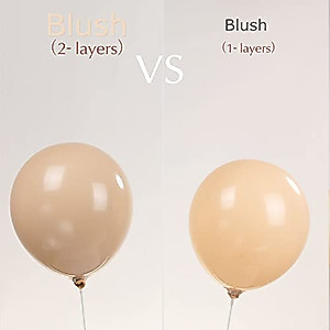 Kozee Double-Stuffed Nude Blush Balloons Different sizes 63 PACK 18+12+10+5 inch Peachy beige Balloon Garland kit For Wedding Birthday baby shower anniversary decorations