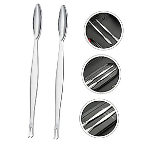 Small Forks 2pcs Crab Fork Stainless Steel Bottle Opener Oyster Crackers Salad Utensils for Serving Tool Nut Seafood Spoon Crab Eating Supplies Crab Leg Tools Kitchen Crab Forks
