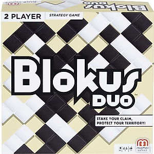 Mattel Games Blokus Duo 2-Player Strategy Board Game, Family Game for Kids & Adults with Black and White Pieces