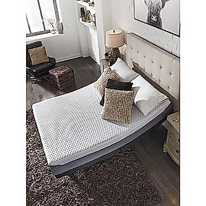 Signature Design by Ashley Full Size Chime Elite 10 Inch Plush Green Tea & Charcoal Gel Memory Foam Mattress with Micro Cool Cover, Full Size