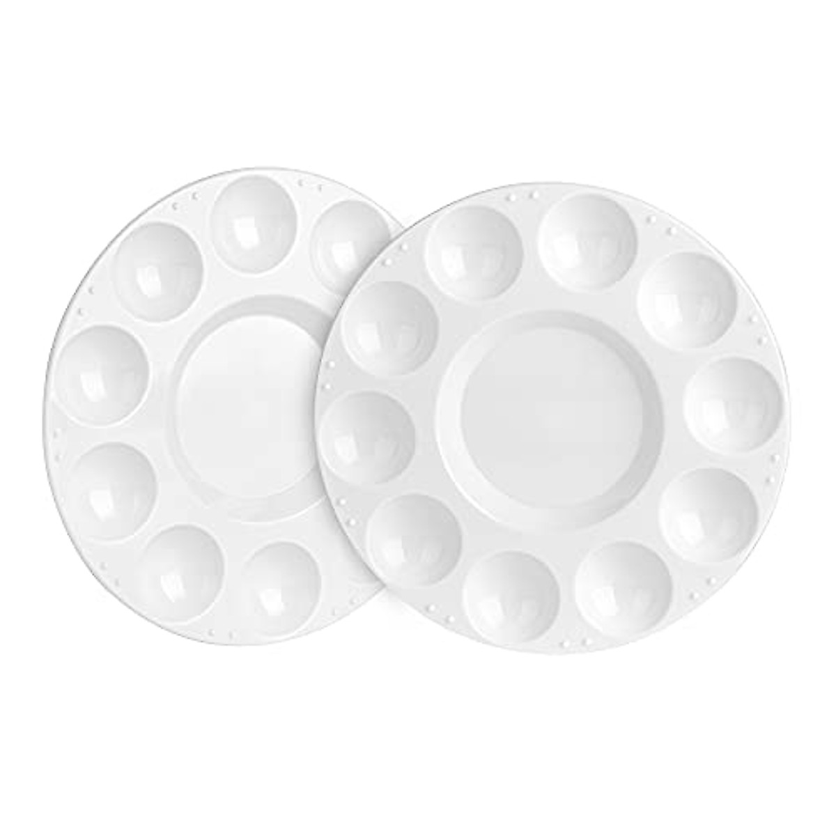 Amazon Basics Round Paint Tray Palettes, White, 15 PCS
