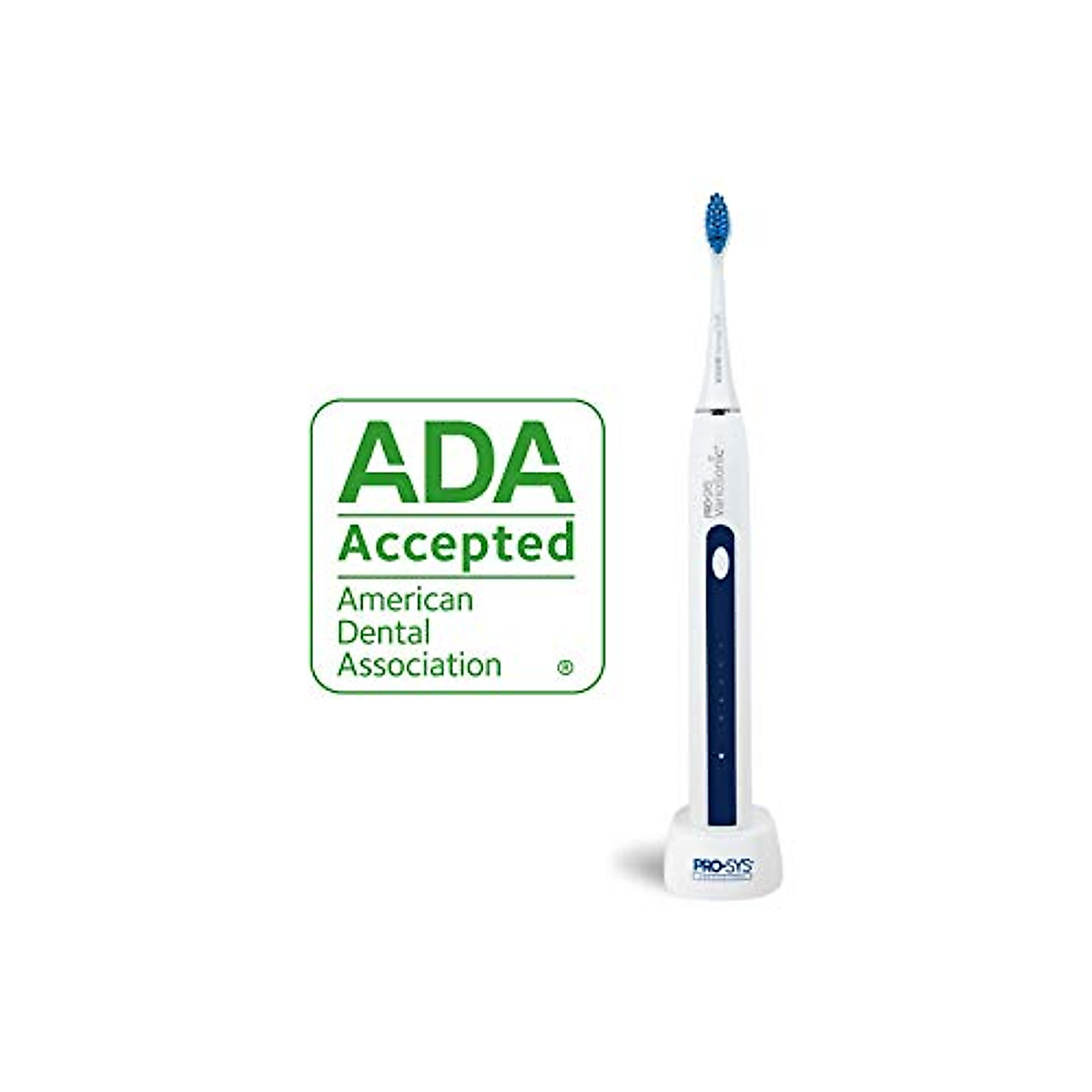 PRO-SYS® VarioSonic Plus+ Rechargeable Power Electric Toothbrush (White)