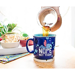 Disney Lilo & Stitch Nope Not Today Ceramic Camper Mug | Holds 20 Ounces
