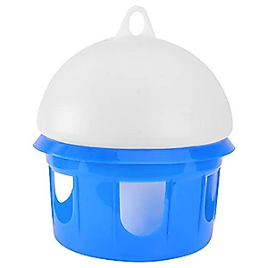 Pigeon Waterer Birds Water Feeder- Pigeon Water Dispenser, Automatic Bird Feeder for Cage, Bird Drinker Feeding Supplies for Pigeon Parrot ( 6.5L, White and Blue ) Bird Water Dispenser