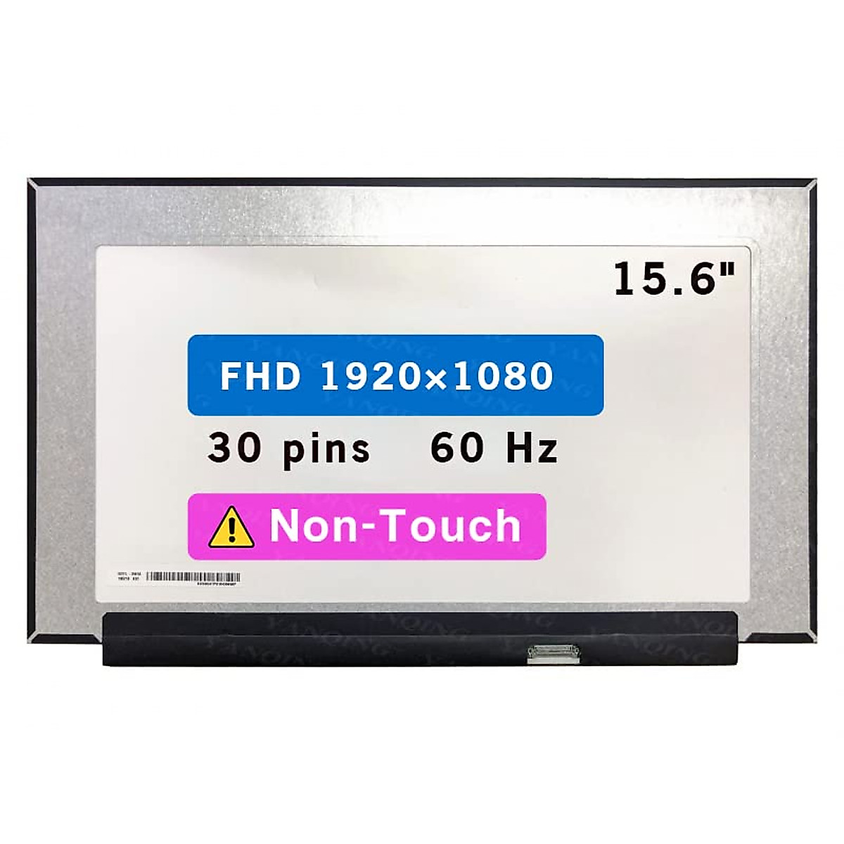 15.6" Screen Replacement for Lenovo Thinkpad P15 (2ND GEN) Model 20YR LCD Display Panel 30 pins 60 Hz (FHD 1920×1080 Non-Touch)