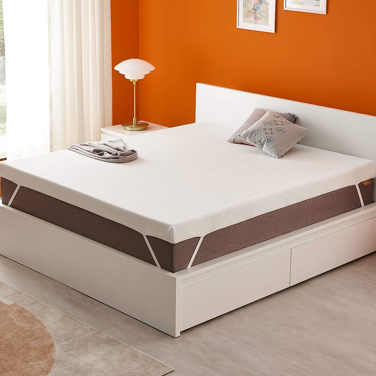 OYT Twin Size Mattress Topper,3 Inch Gel Memory Foam Mattress Topper for Cooling Sleep & Pressure Relieving,Mattress Pad in a Box with with Removable & Washable Cover, CertiPUR-US Certified